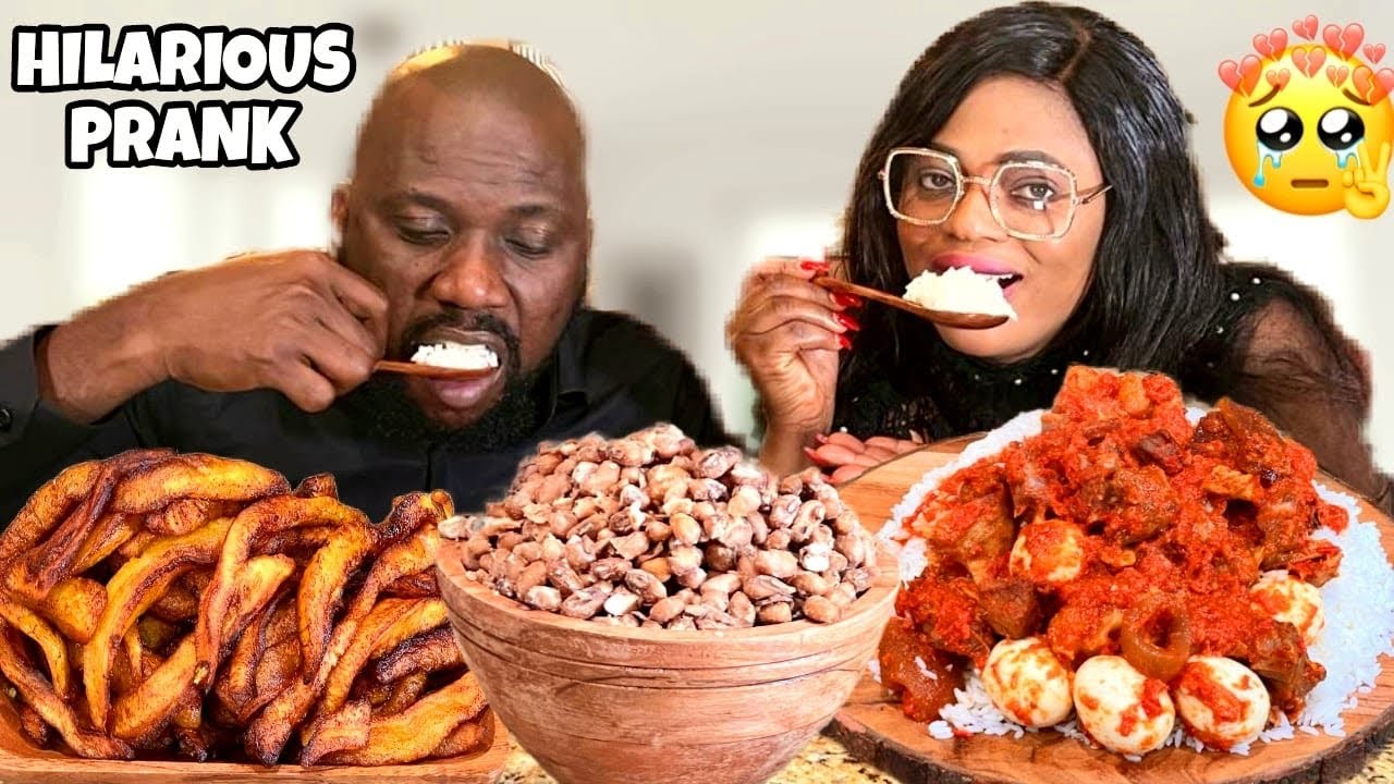 PRANKED WIFEY GONE WRONG.AFRICAN MUKBANG || RICE & STEW + PLANTAIN ...