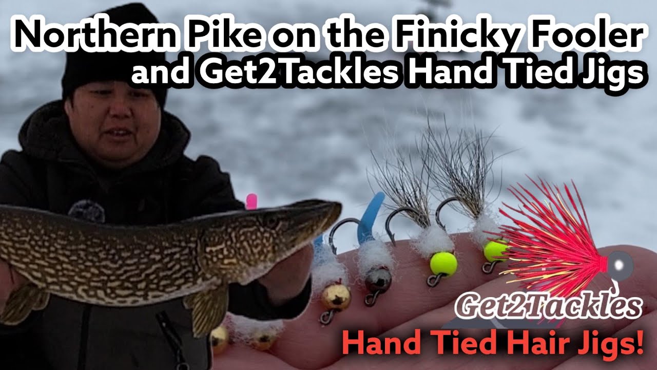 Northern Pike on the Finicky Fooler and Get2Tackles Hand Tied Jigging ...