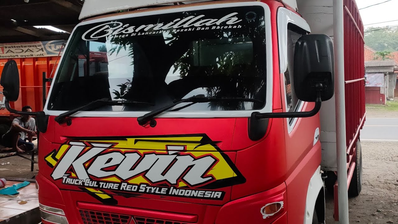 wrapping truck canter + cutting sticker. (newkevin) #majalengka - YouTube