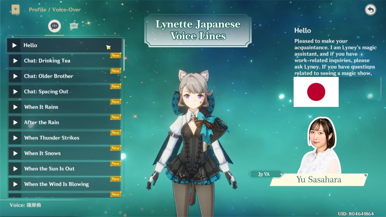 Lynette Voice Lines Japanese by Anairis Quinones (Eng Sub) - YouTube
