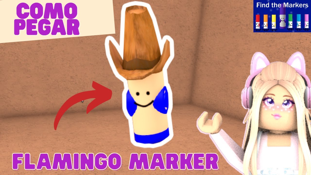 COMO PEGAR O 🦩 FLAMINGO MARKER E BADGE NO FIND THE MARKERS. ROBLOX ...