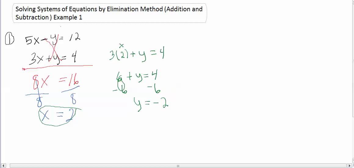 How To Solve Systems Of Equations By Adding Or Subtracting - Tessshebaylo