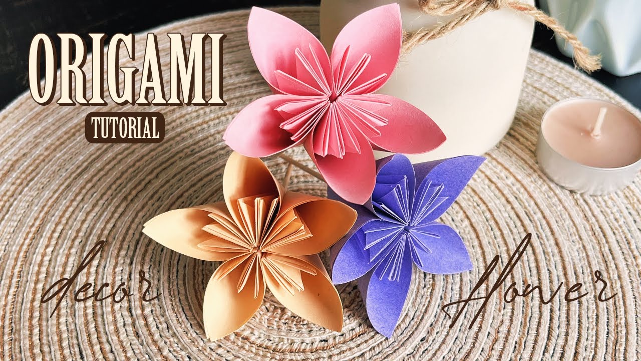 Origami Decorative Flower | How to Fold Paper Flower | Easy Tutorial ...