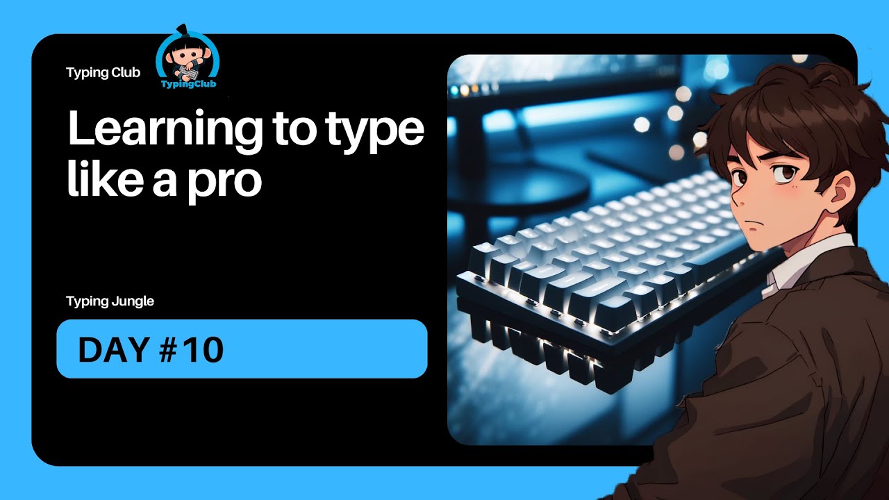 Learning to type like a pro: Day 10 of Typing Club - YouTube