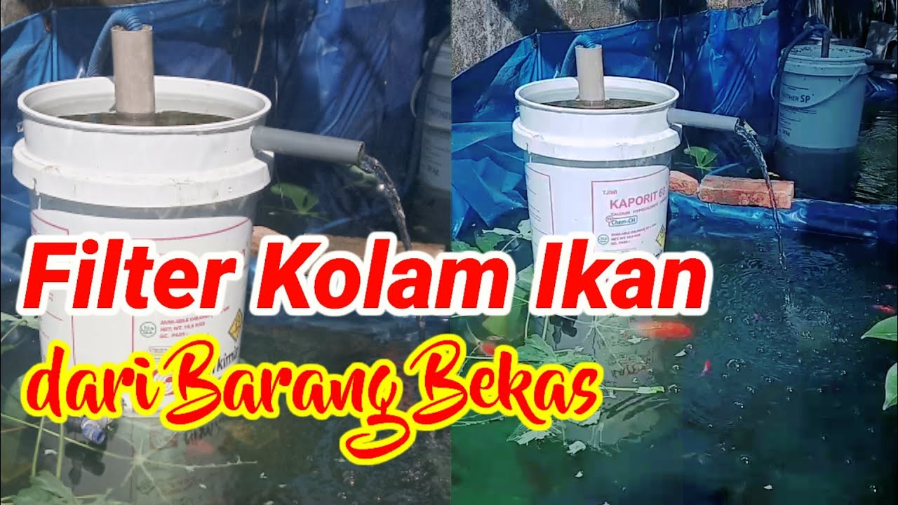 Cara membuat filter kolam ikan - YouTube