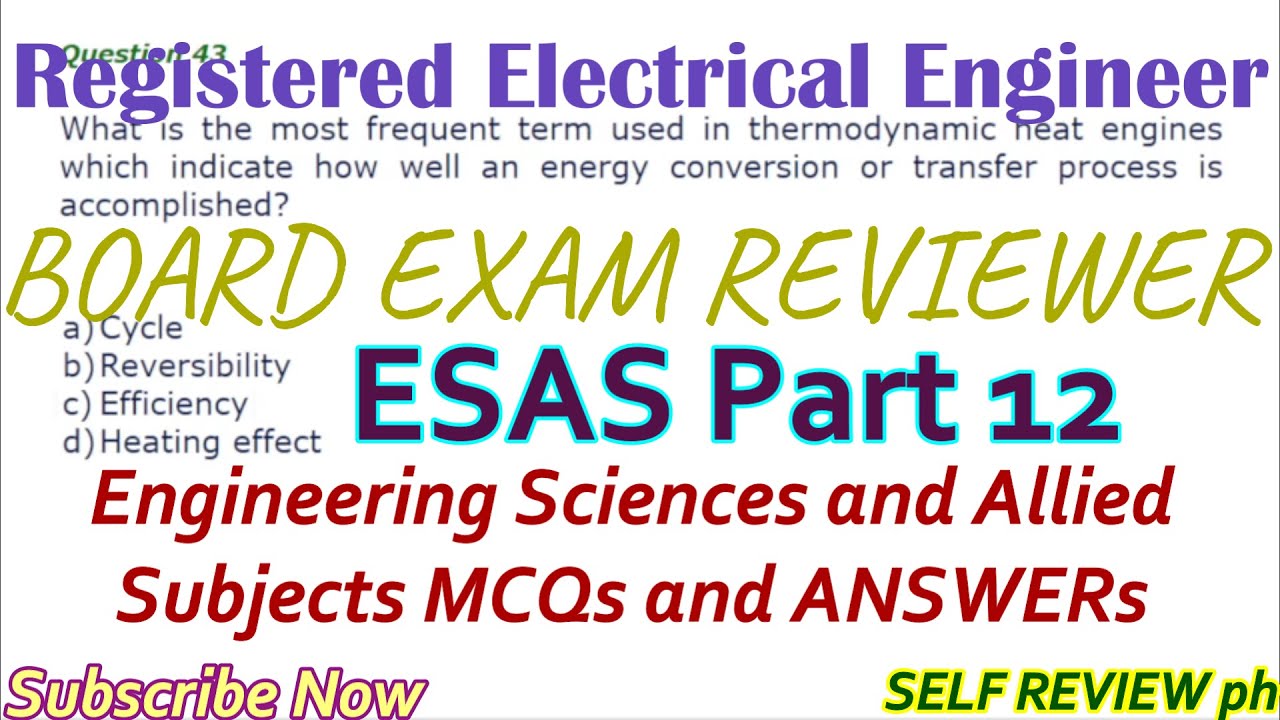 REE Board Exam Reviewer (ESAS Part 12) : 50 - Items || Objective type ...