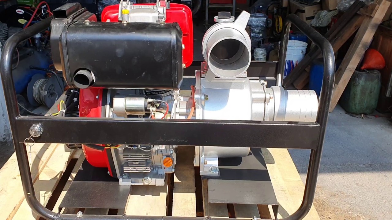 Αντλια νερού με πετρελαιοκινητηρα 10hp 4" - YouTube