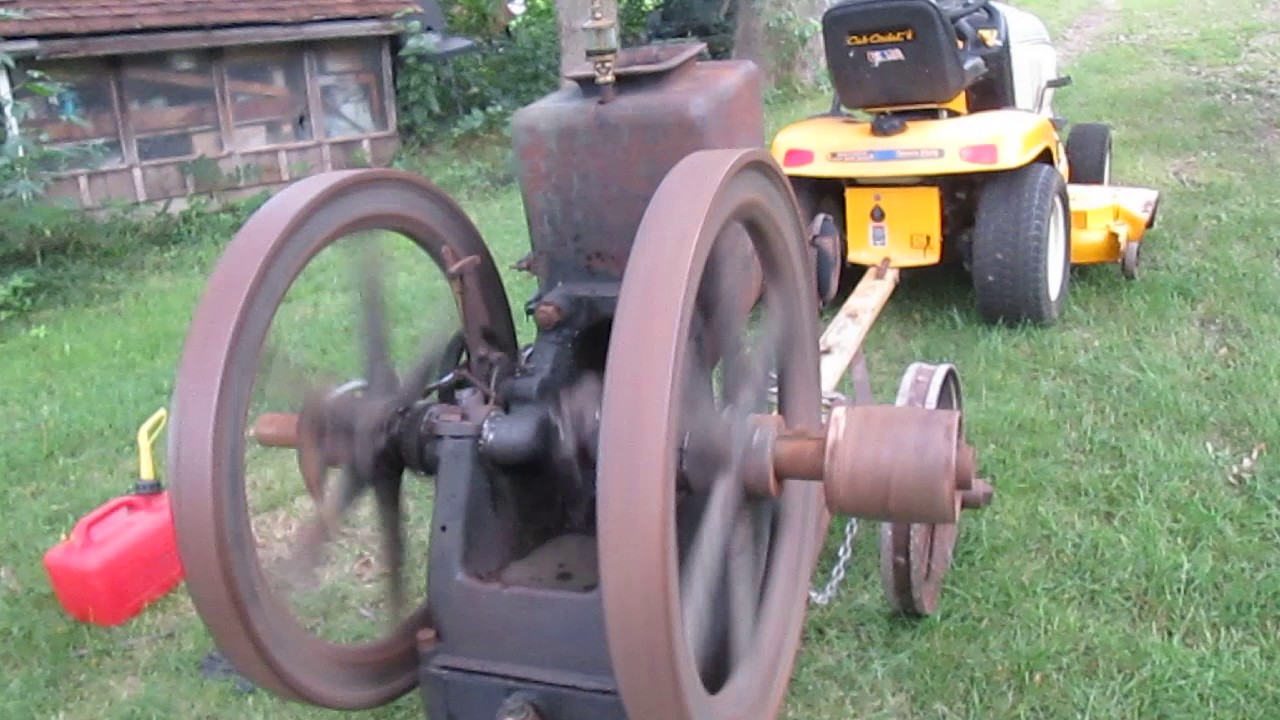 1919 Canadian "T. Eaton" Stover built 4hp T Hit and Miss Engine - YouTube