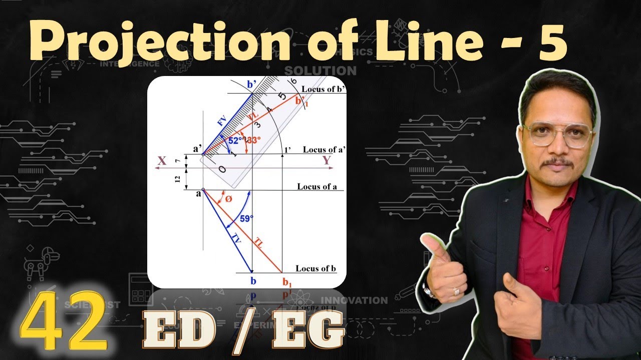 5 - Projection of Line (Basics, Drawing Process & Solved Example ...