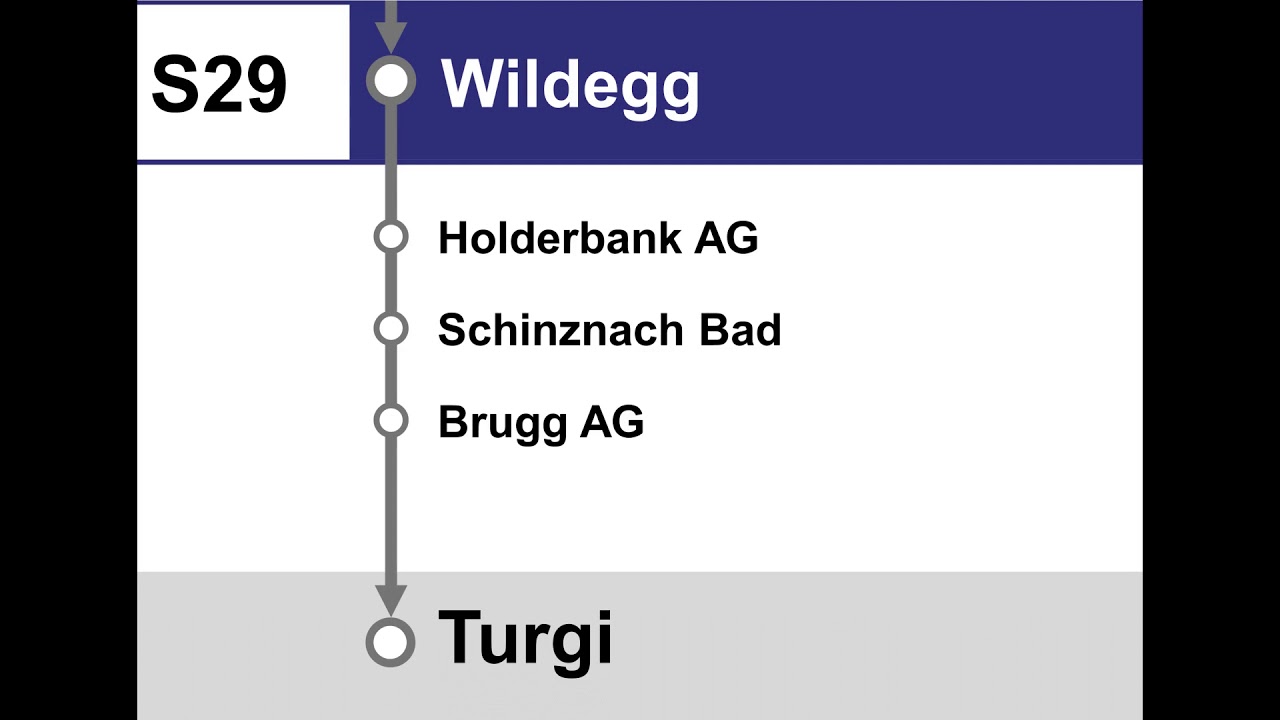 SBB Ansagen - S29 Zofingen – Olten – Aarau – Holderbank – Turgi - YouTube