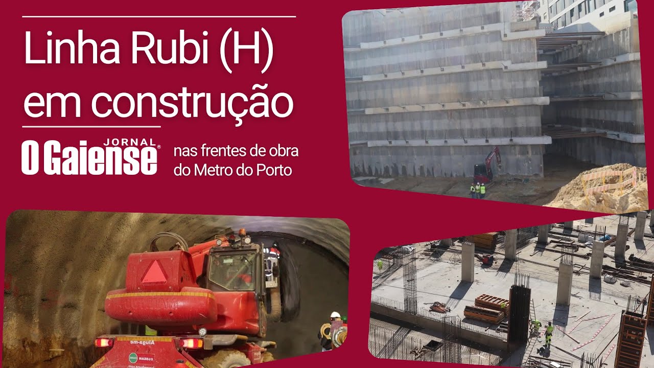 Obras da Linha Rubi em Gaia vistas ao pormenor - YouTube