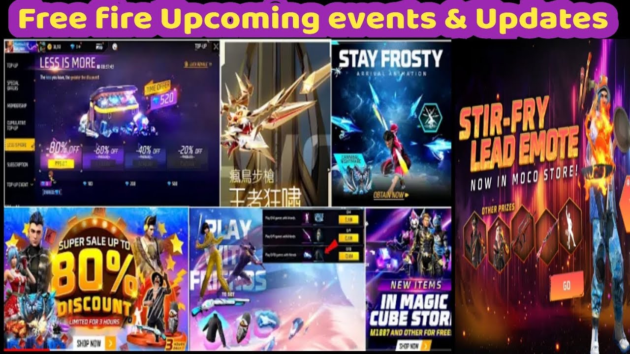 upcoming events in free fire | ff new events| tonight updates of free ...