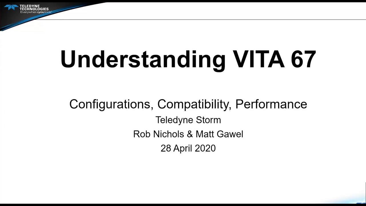Teledyne Storm Understanding VITA 67 - YouTube