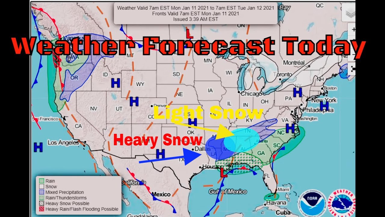 Weather Forecast Today, Heavy Snow, Ice -Southern Snowstorm Update ...