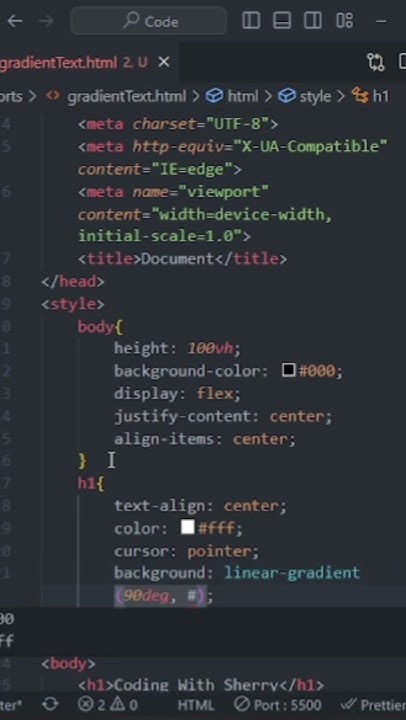 How to add linear gradient to text in css #css #shorts #gradient - YouTube