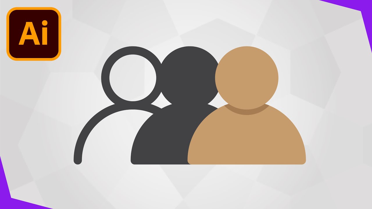 How To Draw A Person Icon In Adobe Illustrator - YouTube