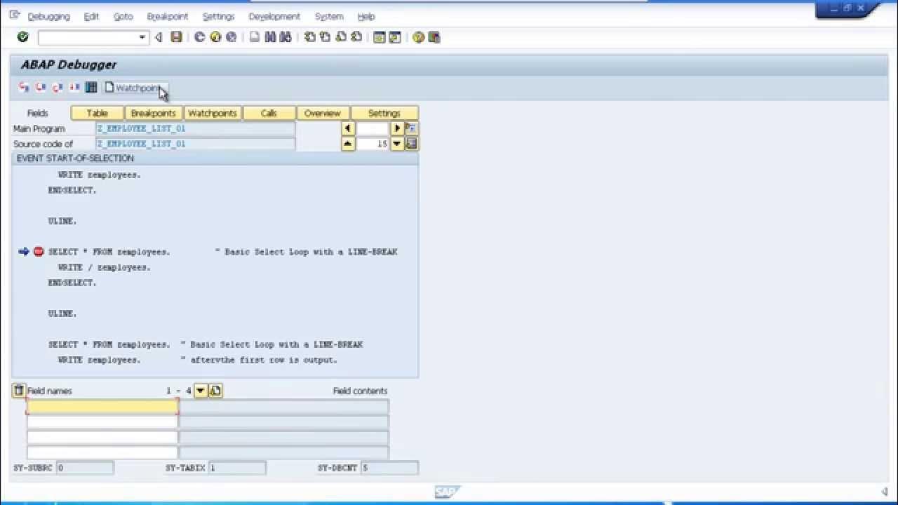 All About Sap Abap Debugging Youtube