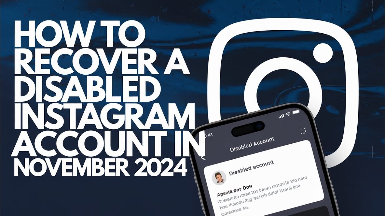 HOW TO RECOVER A DISABLED INSTAGRAM ACCOUNT IN NOVEMBER 2024 FULL GUIDE ...