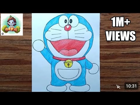 How to draw doraemon - step by step with coloured pencil | easy ...