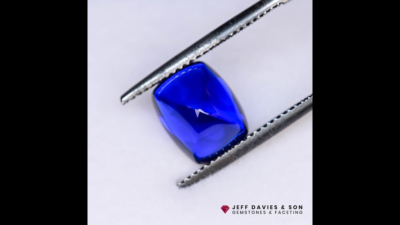 3.83ct Lab Sugar Loaf Cobalt Spinel - 10 x 8 mm - YouTube