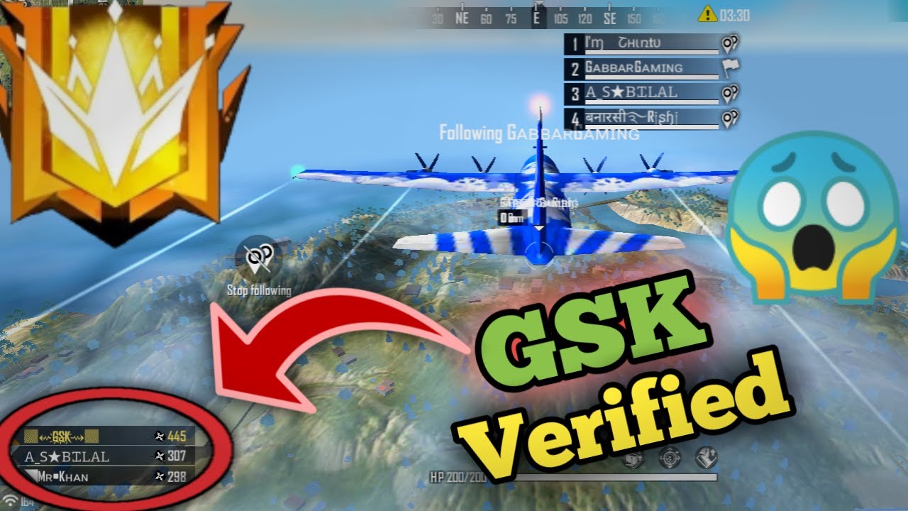 GSK Verified 😱 in my game // Team up with GSK Garena Free Fire - YouTube