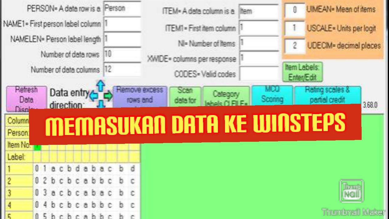 MEMBUAT DATA SCRIPT ANALISIS RASCH MENGGUNAKAN WINSTEPS (DATA PIILIHAN ...