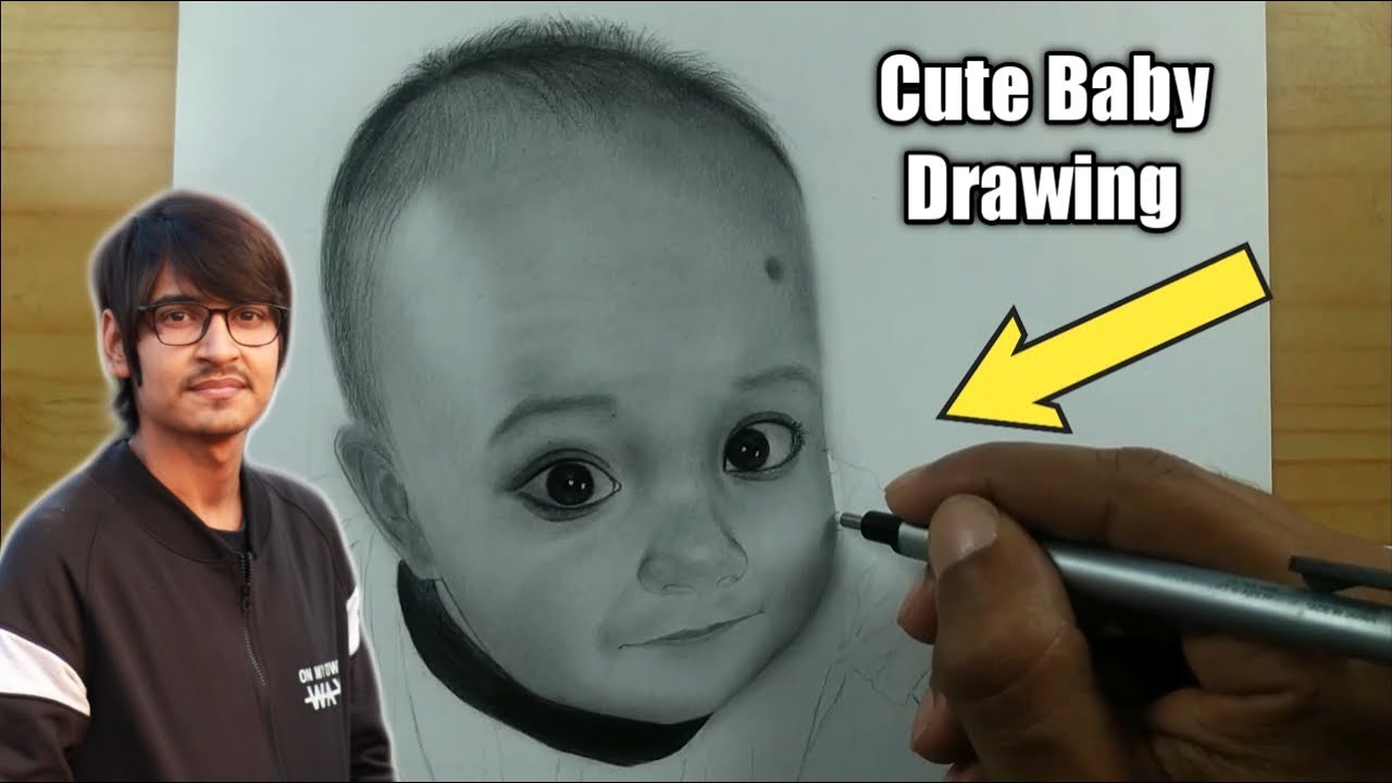 How To Draw A Baby Face | Baby Face Easy Shading Tutorial - YouTube