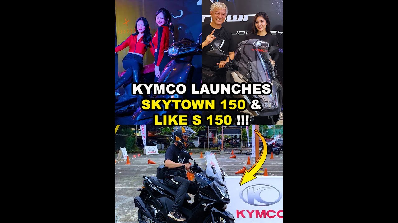 Kymco launches Skytown 150 & Like S 150 - YouTube