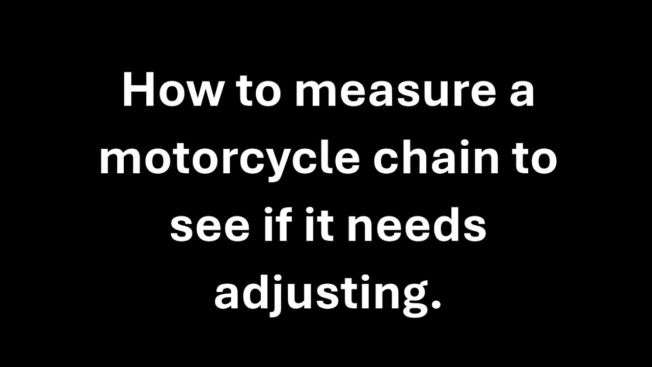 How To Measure A Motorcycle Chain Tension For Adjustment - YouTube