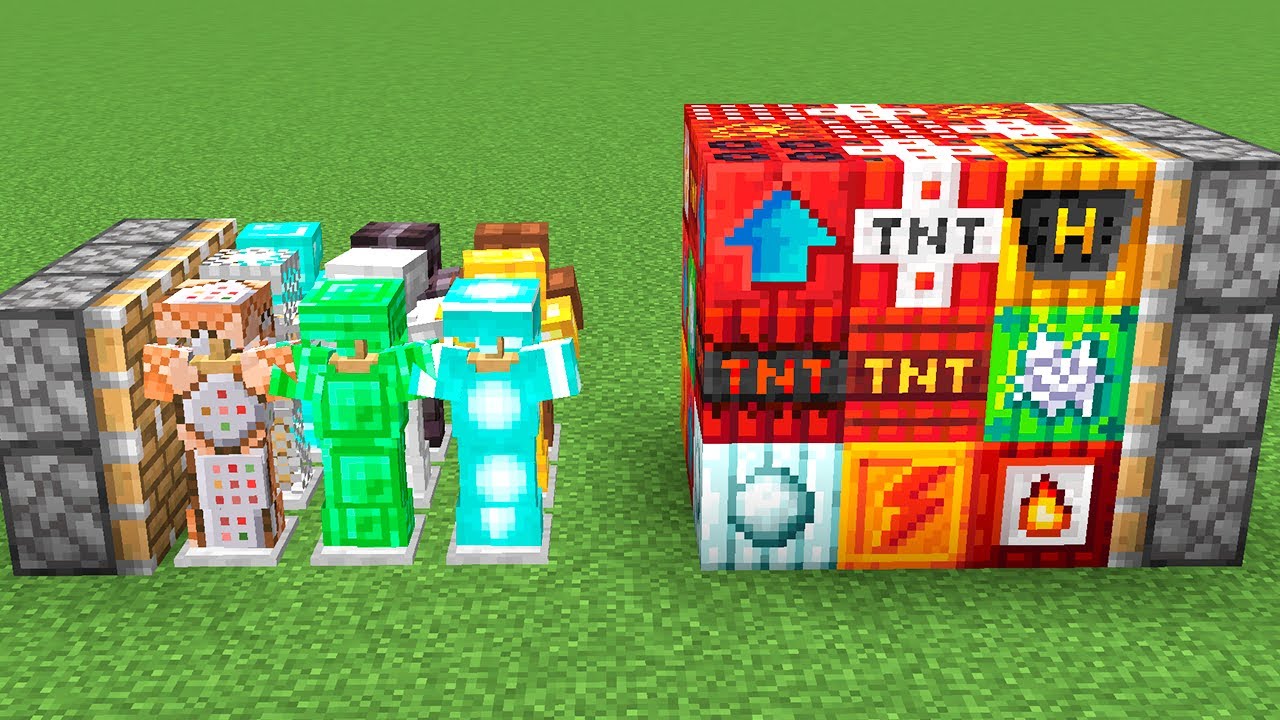 all armor + all tnt = ??? - YouTube