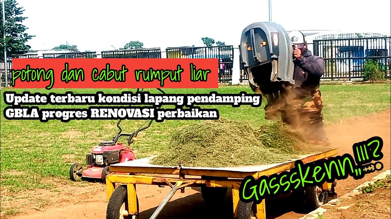 GBLA TERBARU‼️UPDATE KONDISI LAPANG PENDAMPING PROSES PEMOTONGAN RUMPUT ...