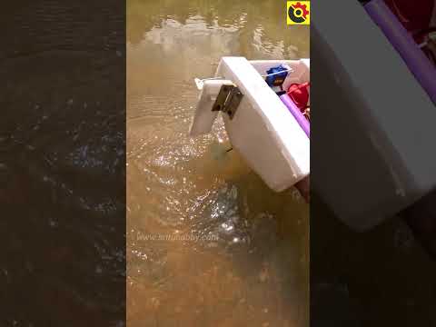 180sh DC motor with diy Rc boat #srituhobby #RC #Boats @sritu_hobby