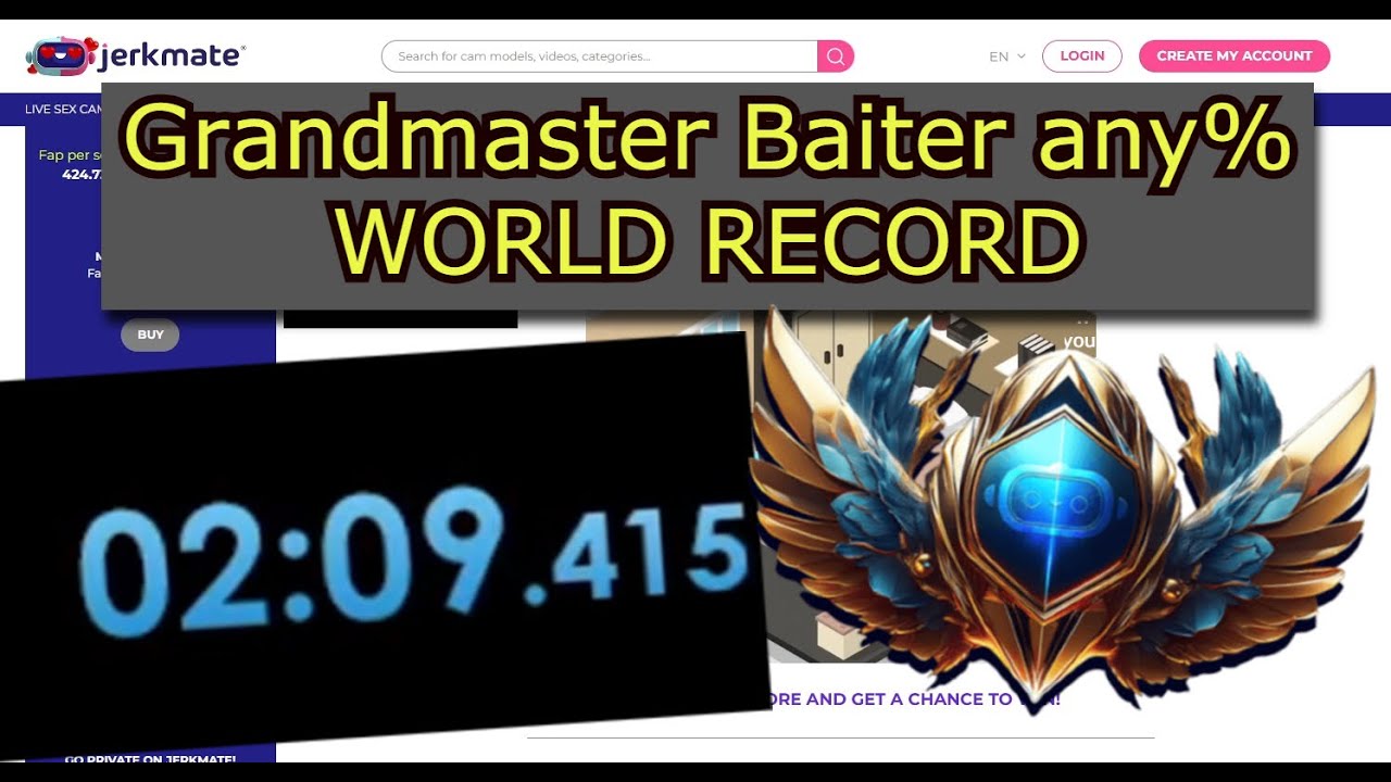 [WR 2:09.415] Jerkmate Ranked | Grandmaster Baiter any% speedrun - YouTube