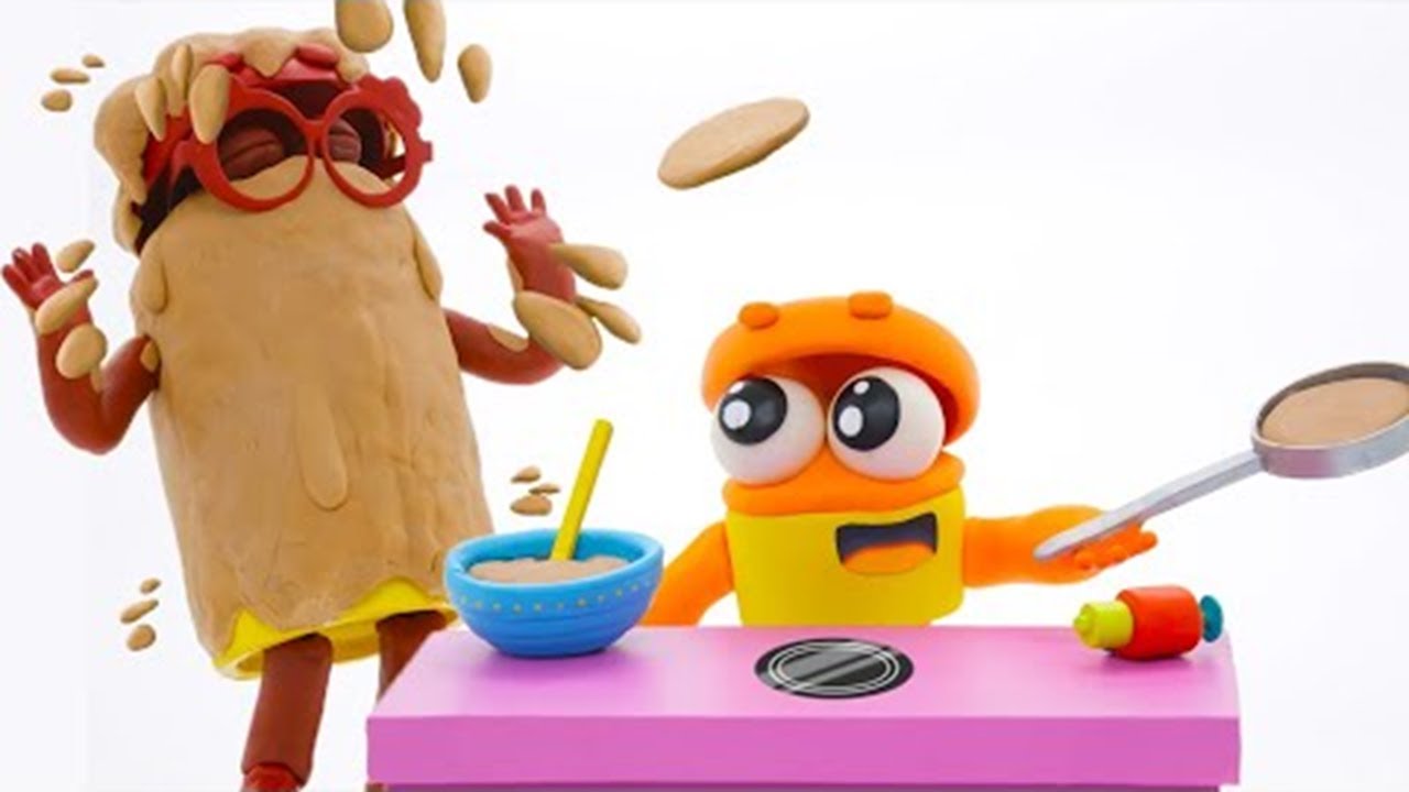 Mother's Day Pancake Disaster 🥞 Kids Animation | Play-Doh Videos | The ...