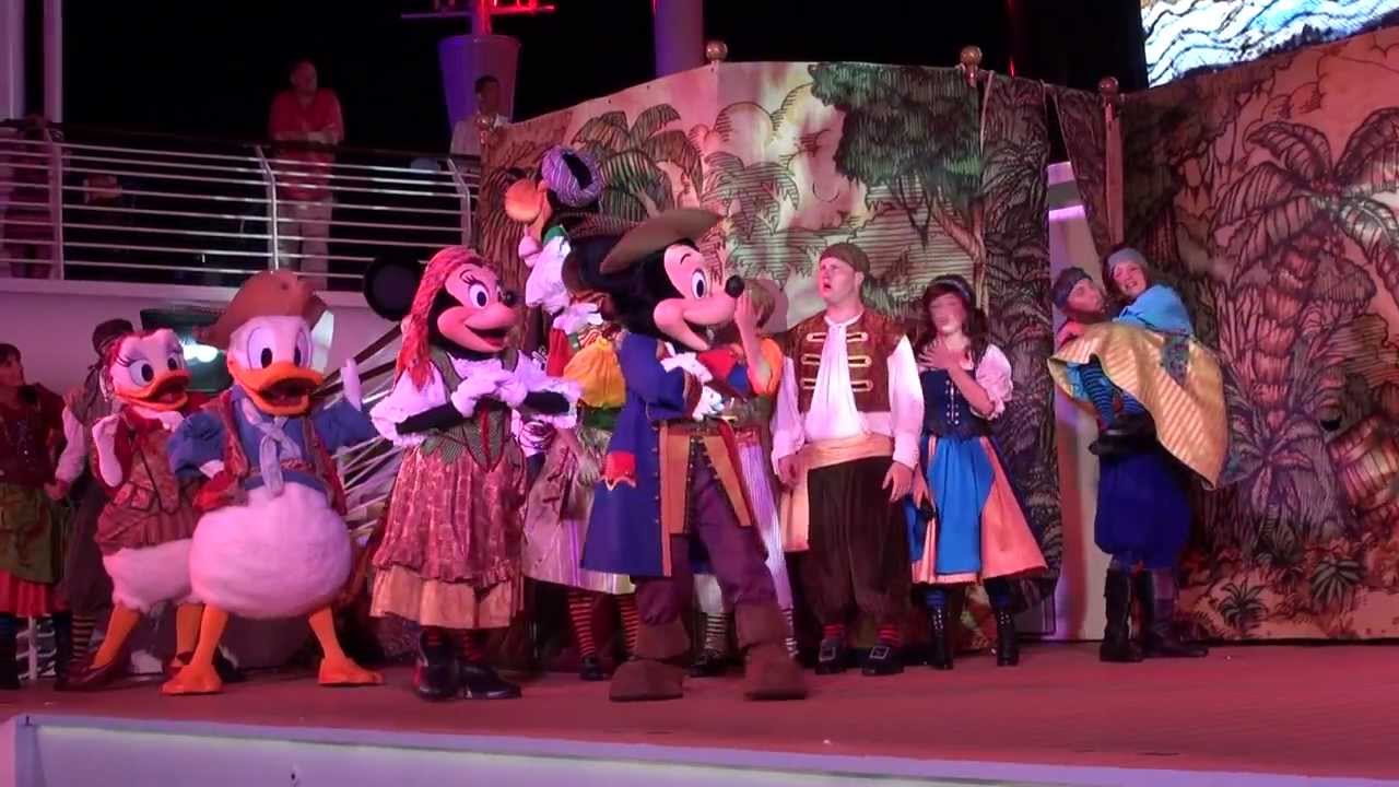 Mickey's Pirates in the Caribbean Party Disney Fantasy - YouTube