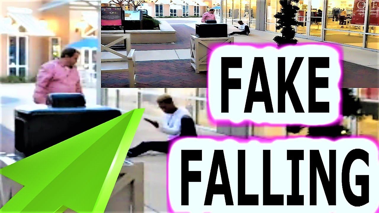 FAKE FALLING PRANK IN PUBLIC - YouTube