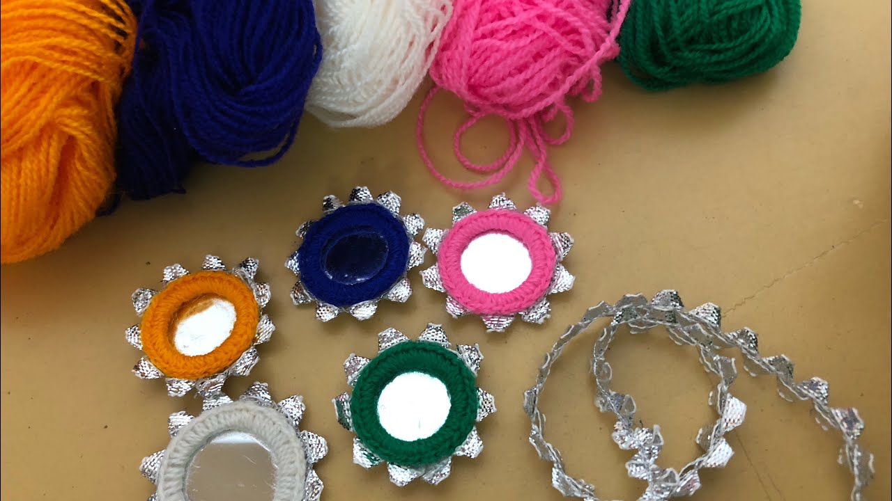Crochet Mirror | How To Crochet Mirror Cover | Crochet Mirror Rings ...