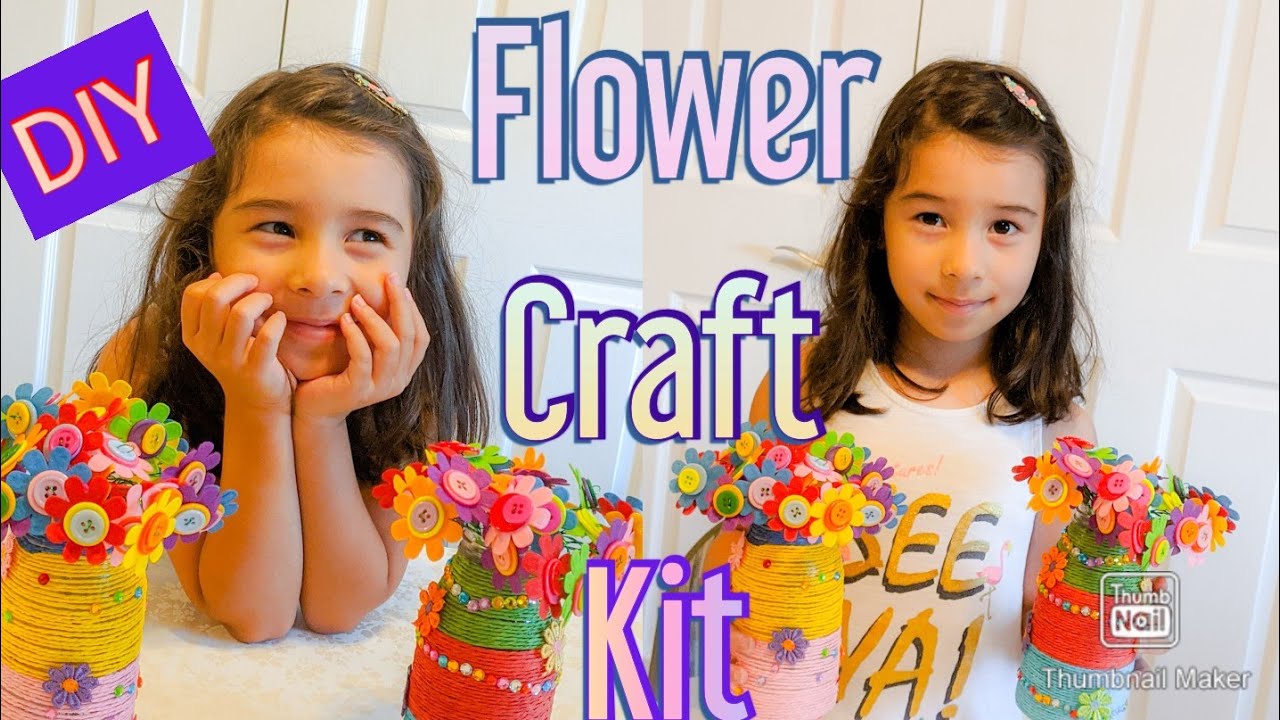 DIY Flower Craft Kit | Kids Craft | Easy DIY Flower Craft Kit - YouTube
