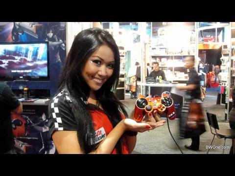 Interworks PS3 HKS Racing Controller at E3 2010 - BWOne.com - YouTube