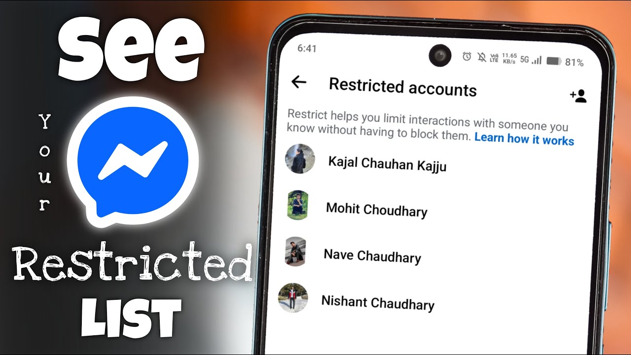 How to See Your Restricted List on Messenger - YouTube