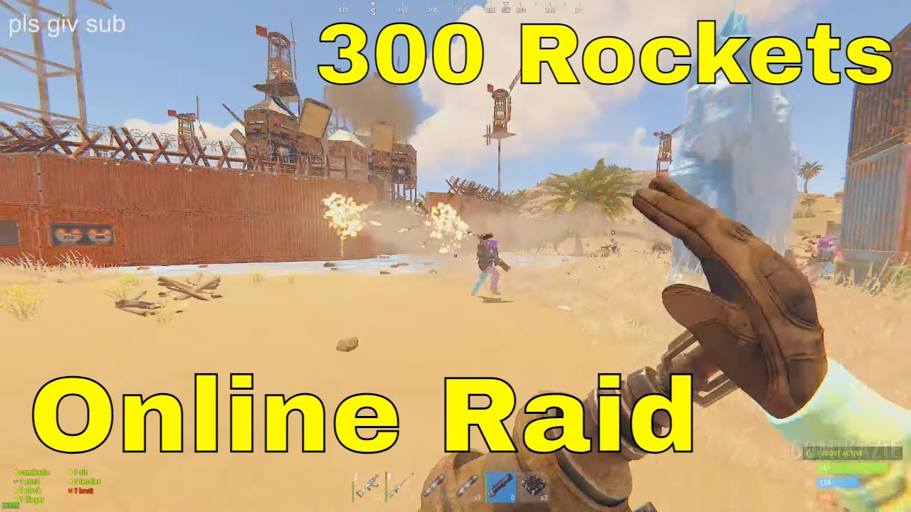 online raiding the china wall zerg - rust - YouTube