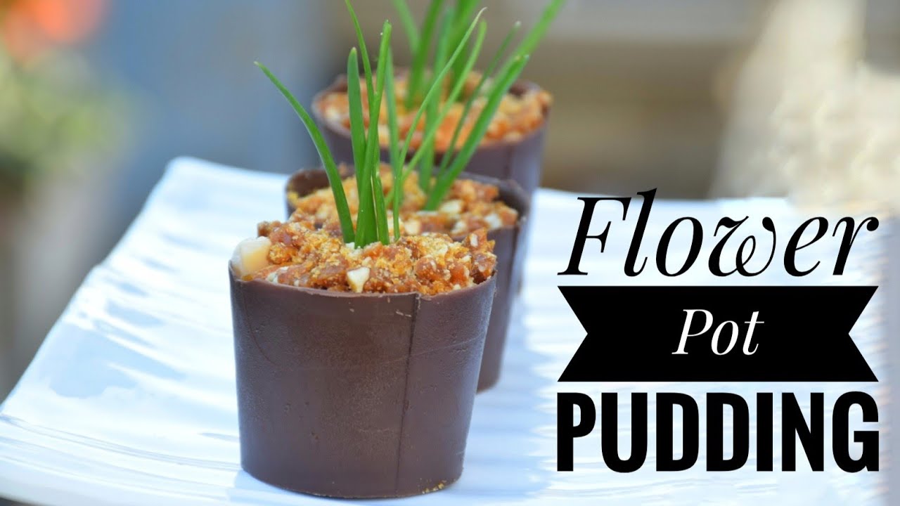 Flower pot pudding||chocolate cup pudding||butterscotch pudding recipe ...