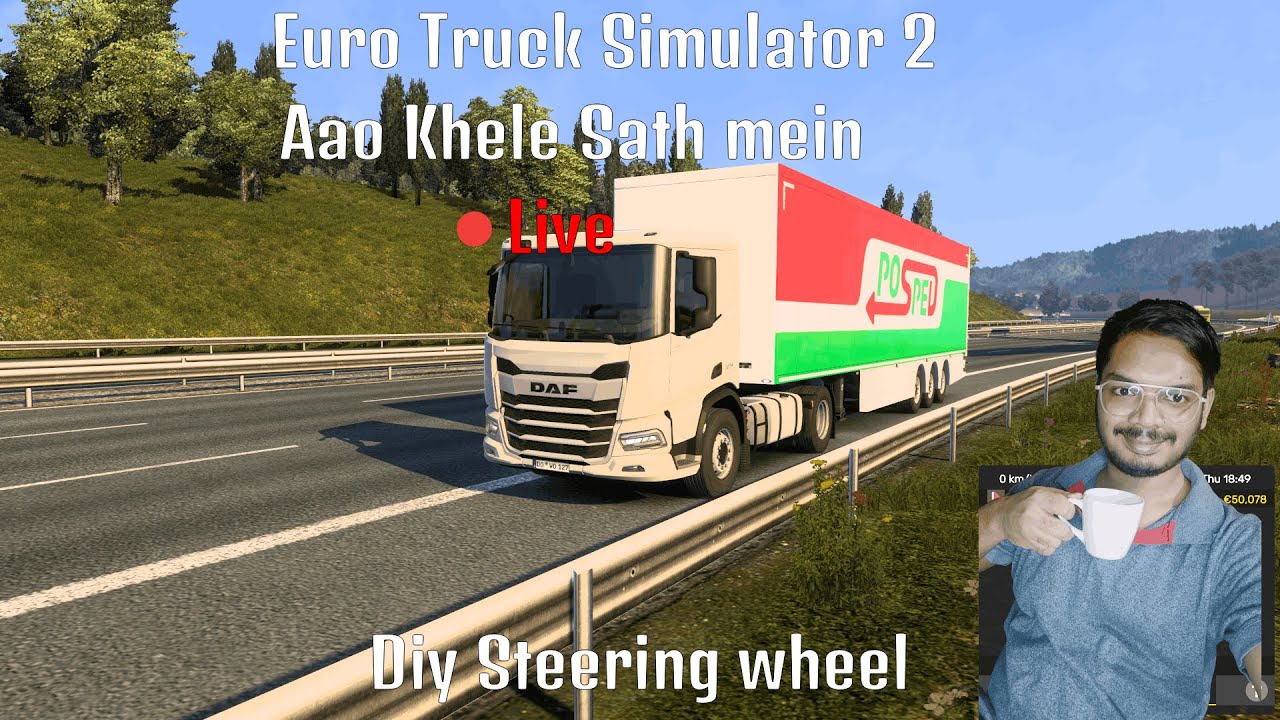 LIVE: Euro Truck Simulator DIY STEERING WHEEL INDIA #ets2 - YouTube