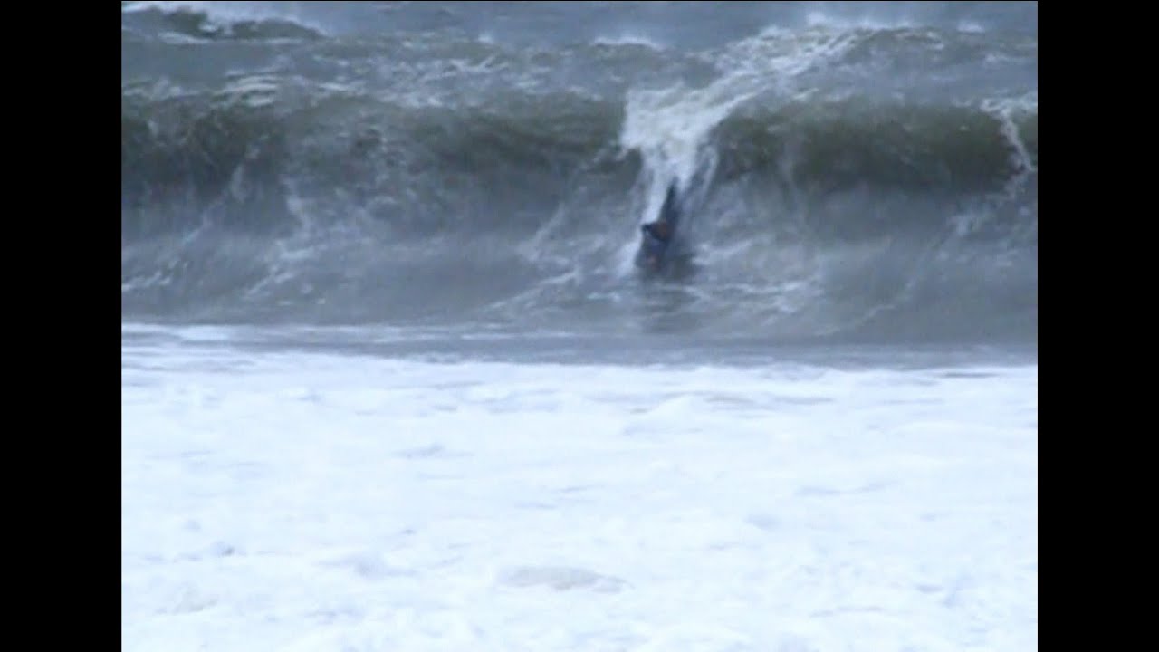 RAW FOOTAGE - Stormy Shorebreak - Wipeouts & Kookslams - YouTube