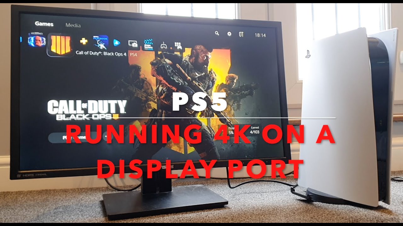 Playstation 5 running 4k 60 Hz on Display port - YouTube