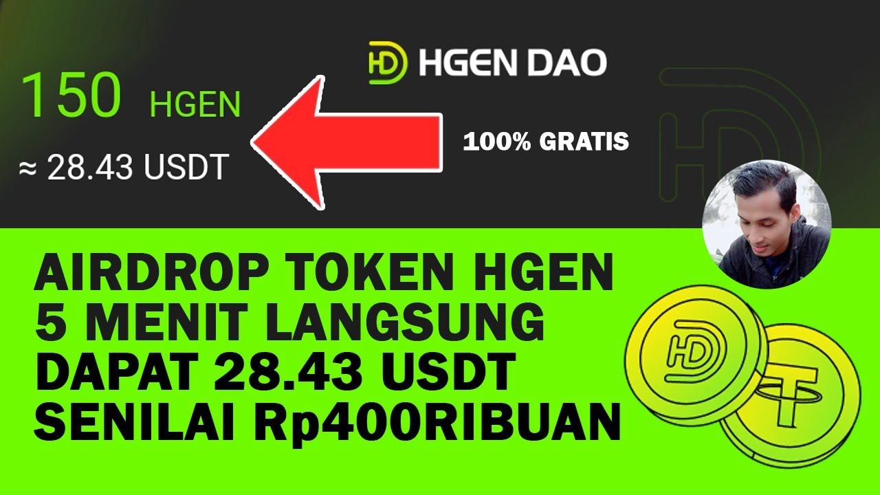 💵 LANGSUNG DAPAT 28 USDT GRATIS! BARU RILIS AIRDROP HGEN DAO TOKEN BIKIN CUAN KITA - YouTube