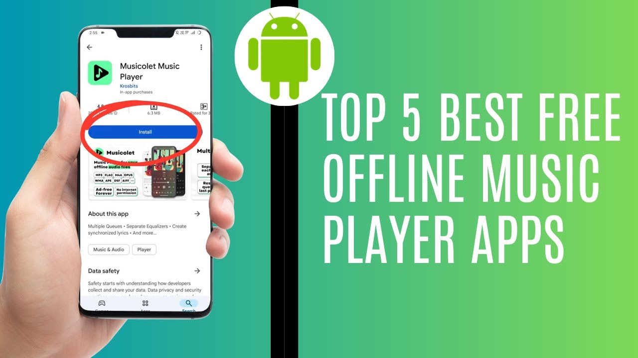 Top 5 Best Free OFFLINE Music Player Apps For Android In 2025 - YouTube