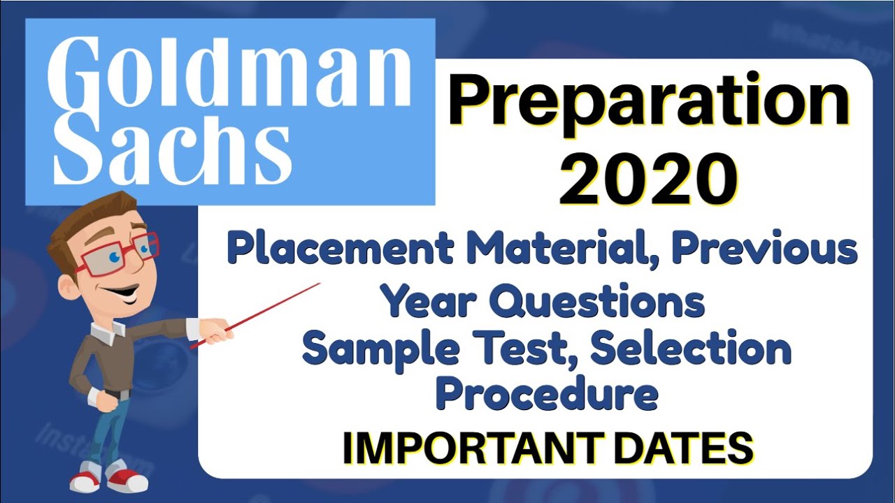 Goldman Sachs Placement materials,Important dates, Sample Exam | Exam ...