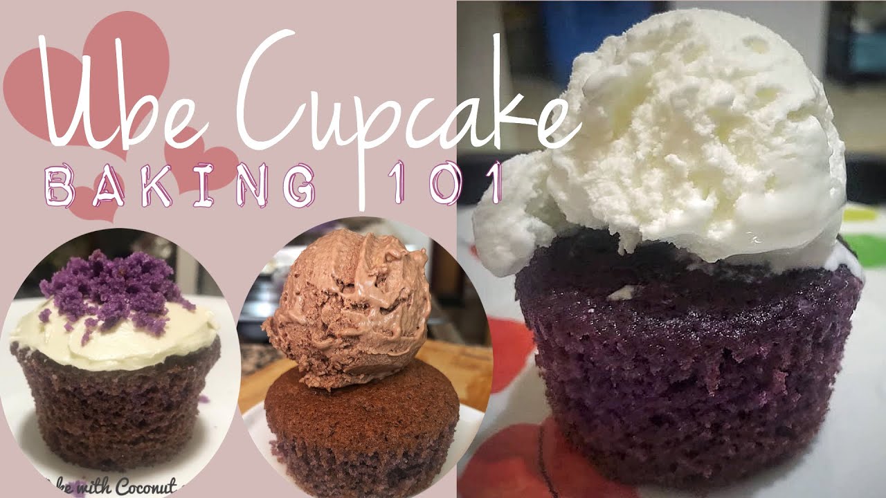 Easy Ube Cupcake l Baking 101 - YouTube