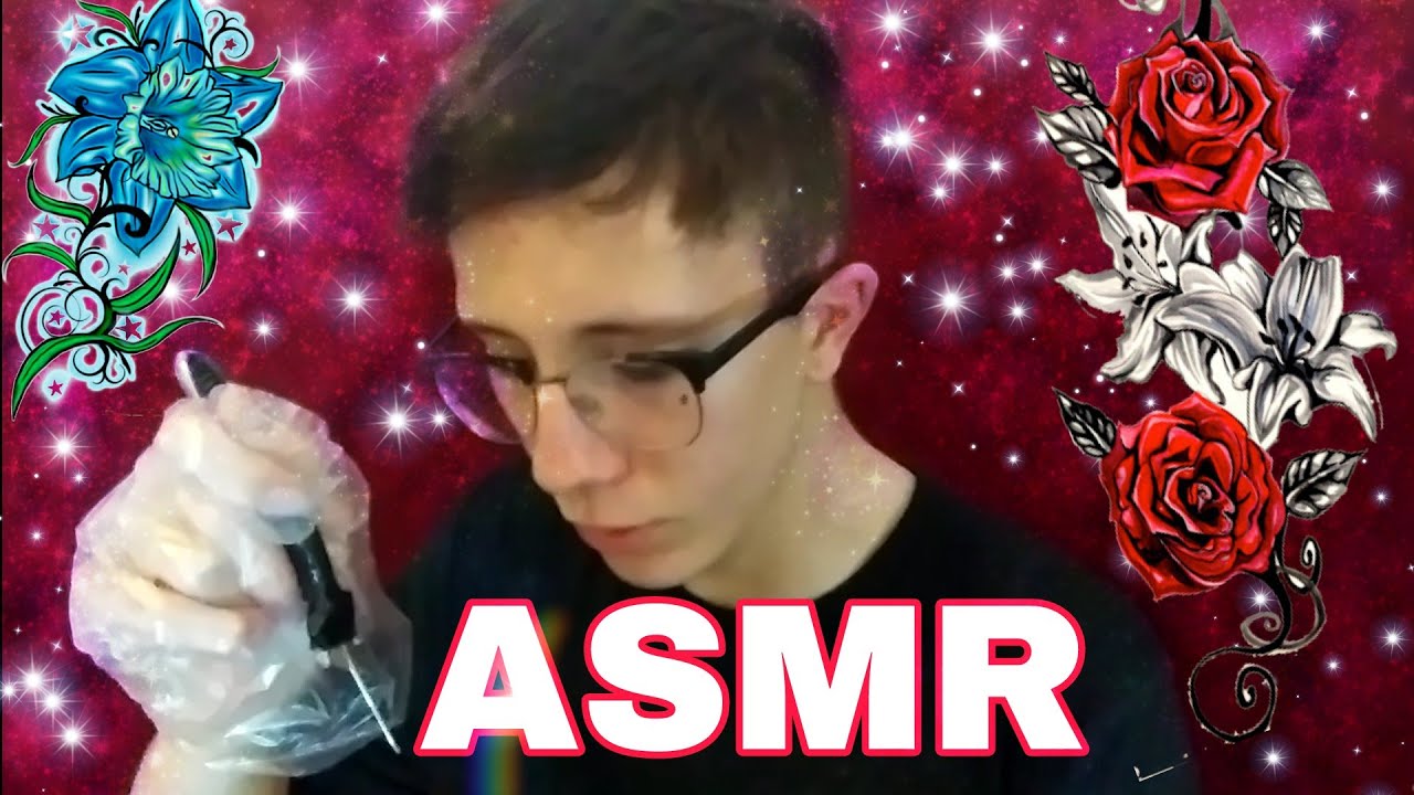 ASMR - ROLEPLAY TATUADOR. (Soft Spoken, Tapping, Scratching, Mouth ...